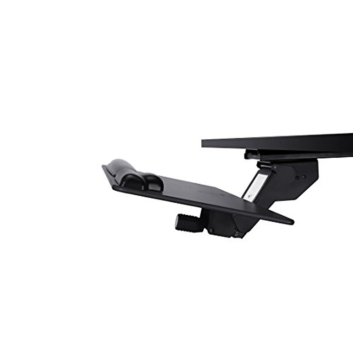 Furmix Adjustable Keyboard Tray Under Desk, Sturdy Platform with Gel Wrist Rest and Mouse Pad, Simply Adjust Height and Tilt for Comfort