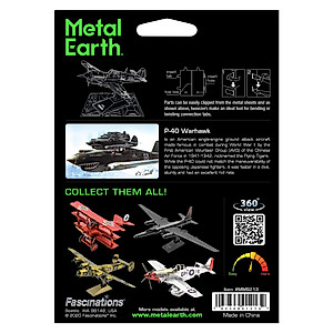 Metal Earth The Curtiss P-40 Warhawk Aircraft 3D Metal Model Kit Fascinations
