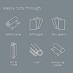 Slice 10598 Rotary Scissors Cutting Tool by Slice, Bladeless Scissors, Ambidextrous Cutter Ideal for Cutting Gift Wrap, Gift Basket Cellophane, Paper 1 Pack