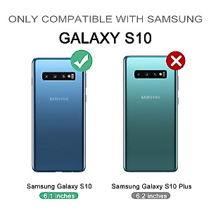 Dexnor for Samsung Galaxy S10 Case, [Built in Screen Protector and Kickstand] Heavy Duty Military Grade Protection Shockproof Protective Cover for Samsung Galaxy S10 Purple