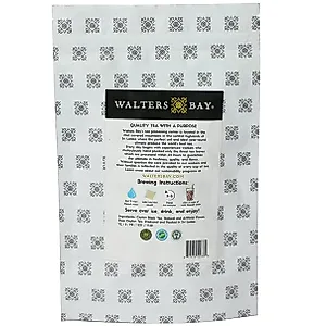 Walters Bay Peach Iced Tea | 12 Quart Sized Tea Bags, Ceylon Tea, Unsweetened, Peach Flavored, 100% Hand Plucked, Black Tea