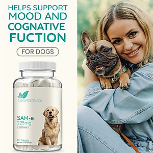 ClearFormulas Sam-e for Dogs, S-Adenosyl-L-Methionine, 225mg 120 Chewable Tablets, Natural Hepatic Liver Health Support