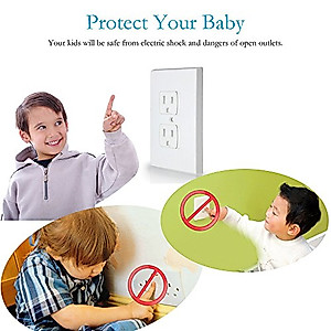 Baby Safety Self-Closing Electrical Outlet Covers | Alternative To Wall Socket Plugs Plate for Child Proofing | Automatic Sliding Guards Kit | House & Kitchen Protection Kit | BPA Free - 12Pack, White