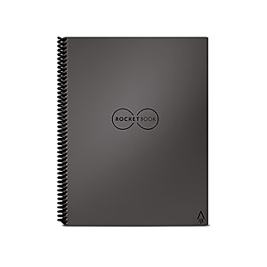 Rocketbook Core Smart Notebook, Medium/College Rule, Gray Cover, (16) 11 x 8.5 Sheets
