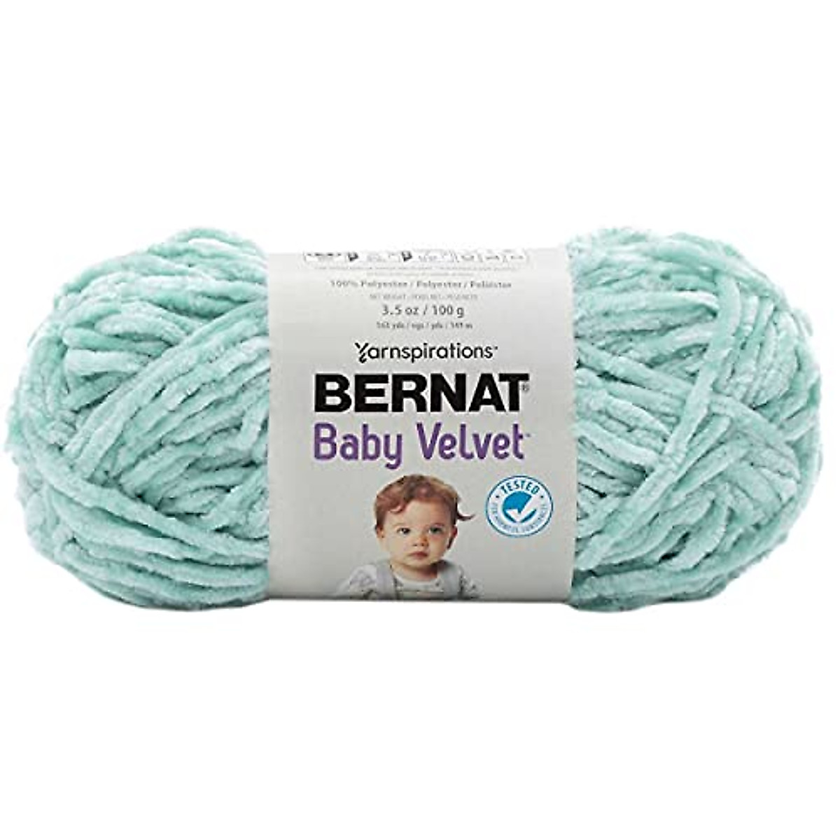 Bernat Baby Velvet Yarn Misty Green 164018-18017 (3-Skeins) Same Dye Lot Worsted Medium #4 Soft 99% Acrylic/1% Polyester Bundle with 1 Artsiga Craft Bag