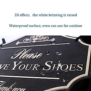 Funly mee Metal Wall Sign - remove shoes sign, please seat yourself sign