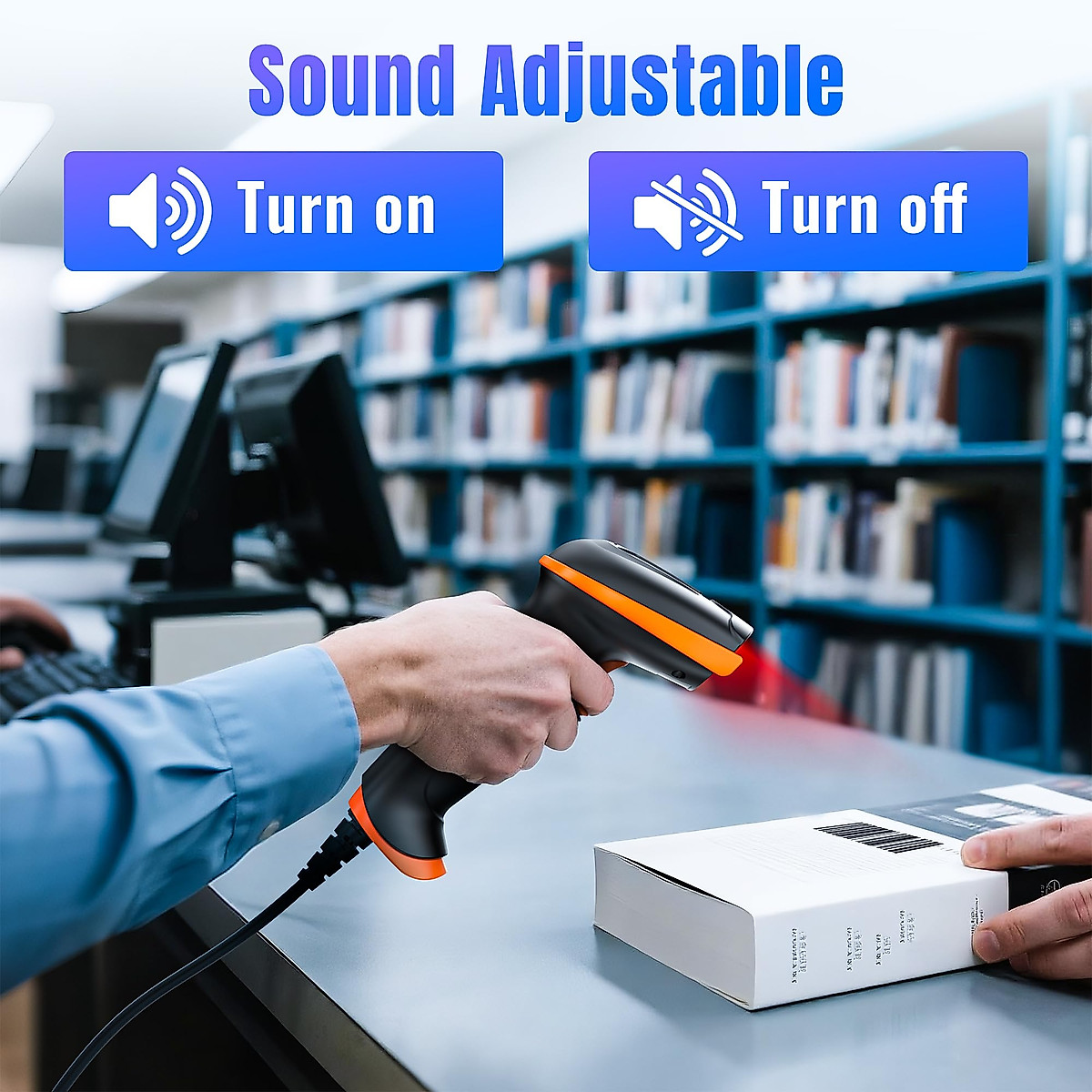 Tera Upgraded USB 2D QR Barcode Scanner Wired, Officially Certified Dustproof Shockproof Waterproof IP65 Ergonomic Handle Fast and Precise Scan for Windows Linux Plug and Play Model D5100Y