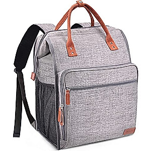 Cooler Backpack 30 Cans Insulated Leakproof Cooler Bag, Waterproof Large Capacity Backpack Cooler Lightweight Camping Lunch Backpack for Hiking, Beach, Fishing (Grey)