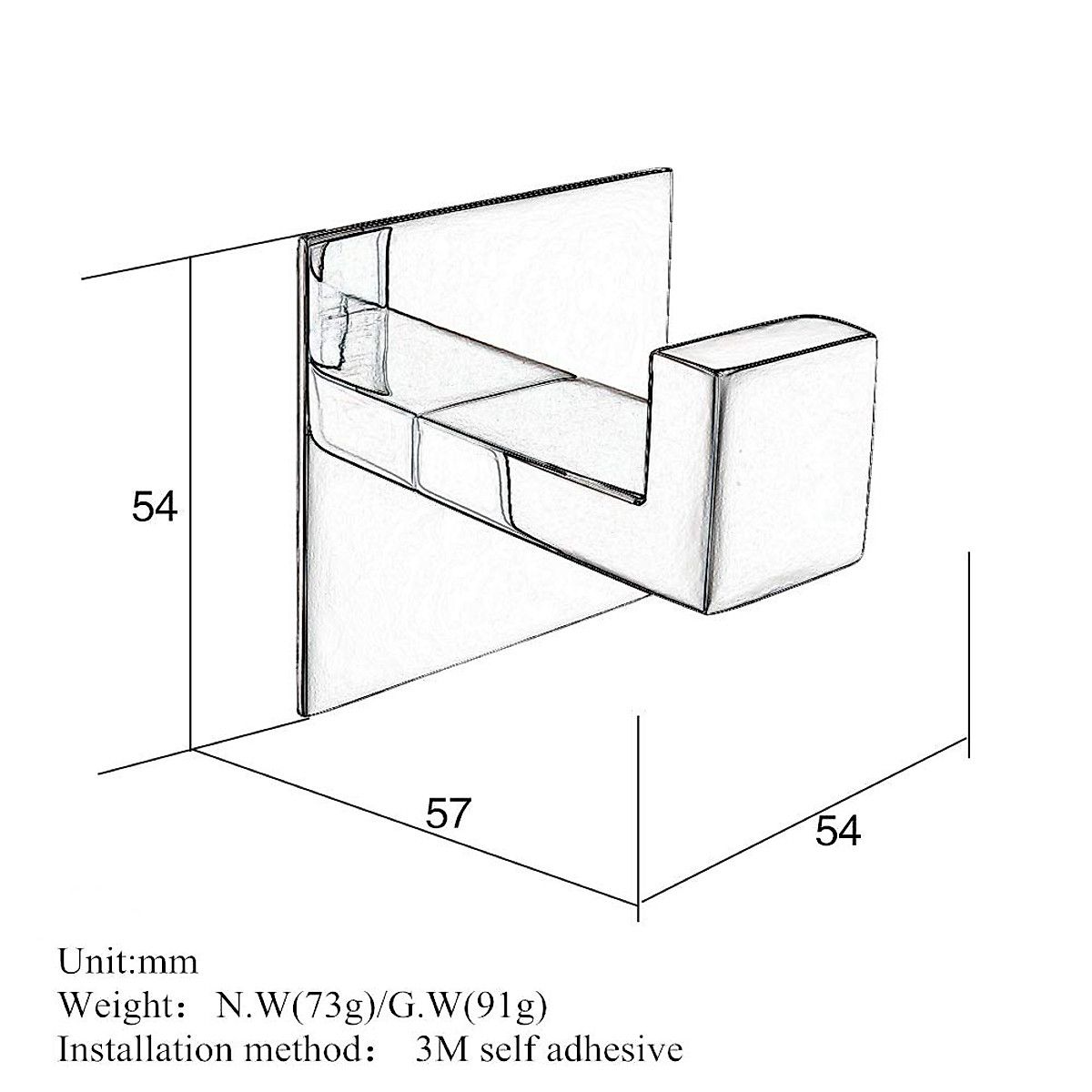 Celbon Stainless Steel Bathroom Towel Hook Self Adhesive Robe Coat Hook in Bathroom,No Screw Need and Chrome Finish …
