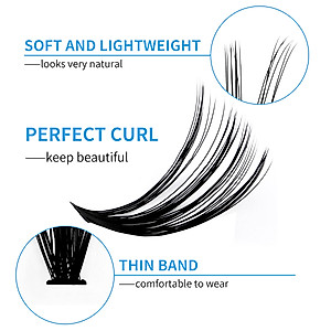 Lash Clusters Eyelash Clusters 280 PCS Cluster Eyelash Extensions Soft&Natural Individual Lashes Mink Cluster Lashes DIY At Home Lash Extension Clusters By GEMERRY(30D/40D-D, 8-16mm)