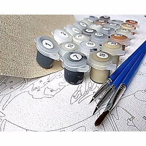 BOMUVI Paint by Numbers for Adults Beginner Paint by Numbers for Adults Flower DIY Paint by Number Kits Acrylic Painting White Flower Paint by Number Kits on Canvas Home Decor Gift for Adults 16x20 In