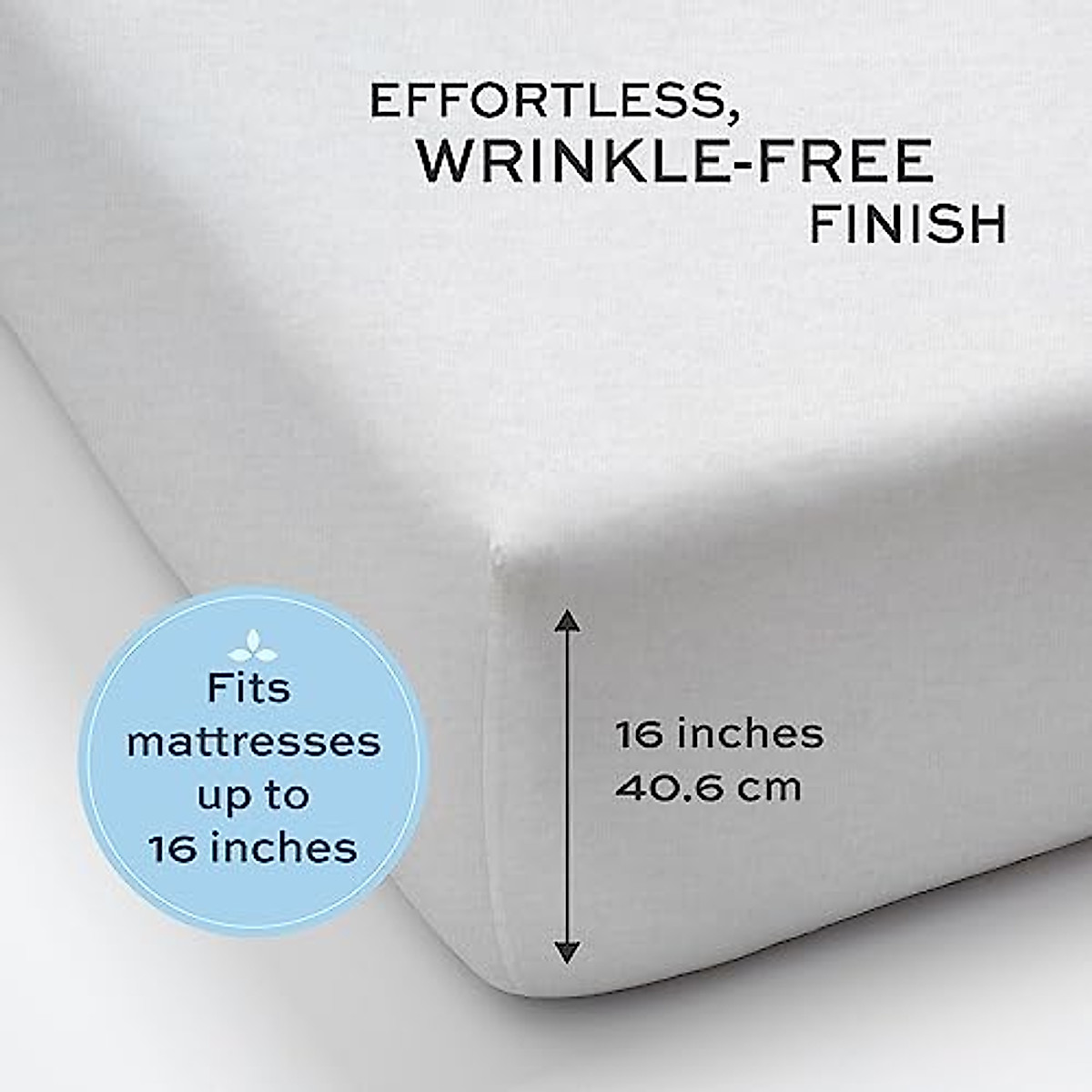 White Classic 3 Piece Hospital Bed Sheet Set, Soft Jersey Knitted T-Shirt Quality, 1 Flat, 1 Fitted, 1 Pillowcase