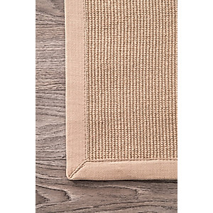 nuLOOM Machine Woven Laurel Jute Area Rug, 5' x 8', Beige