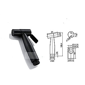 JIYTG Thermostatic Chrome Bidet Douche Set Spray Gun 304 Stainless Steel Bidet Sprayer Toilet Flushing Body Cleaner