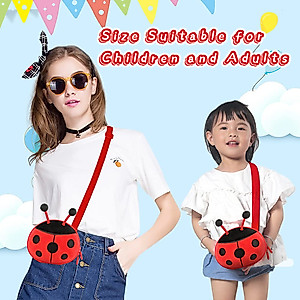 Supercute 3D Cartoon Kids Girls Ladybug Purse for Toddler Kids Crossbody Bags, Red, 6.35.53.9inch