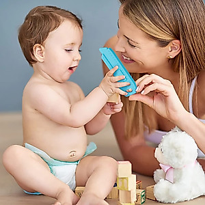 4Pcs Teething Toys for Babies, Soothe Babies Sore Gums BPA Free Silicone Teething Chew Toys with Pacifier Clip Infants Molar Teether Baby Shower Keepsake Gifts for 0-6 Months 6-12 Months