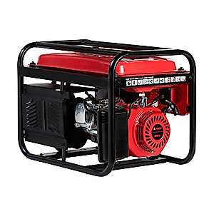 A-iPower AP4000 4,000-Watt Gasoline Powered Manual Start Generator, 4000 Watt, red