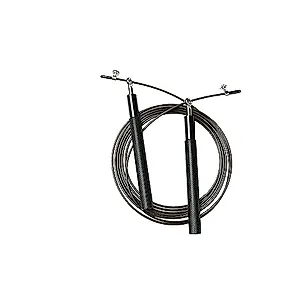 Speed Skipping Rope Adjustable Jumping Rope with Aluminium Alloy Handle and Ball Bearing Tangle-Free Exercise Rope for Home Exercise & Slim Body , Cross Fit Training, Fitness, Exercis Ideal for Aerobic Exercise