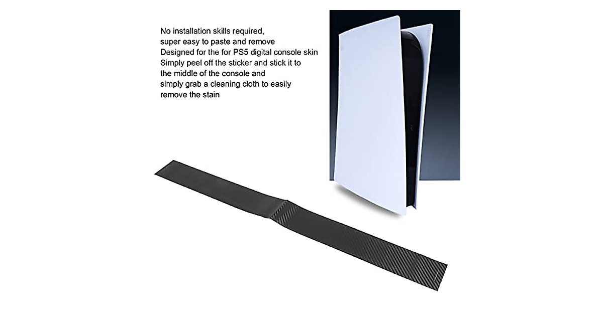 PS5 Digital Console Skin: Scratch-Resistant Carbon Fiber
