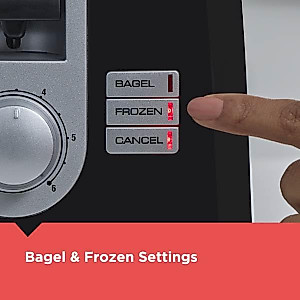 BLACK+DECKER 2-Slice Extra-Wide Slot Toaster, Square, Black, T2569B