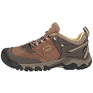 KEEN Women's Ridge Flex Low Height Waterproof Hiking Boots, Safari/Custard, 10