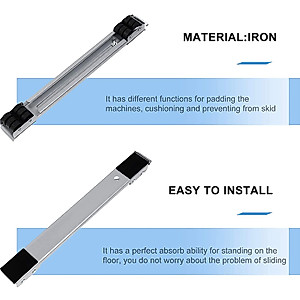 Washer and Dryer Stand Base,Portable Movable Multi-function Washing Machine Base Stand Bracket,45-70 Cm Retractable Refrigerator Floor Trays,with Brake Lock,Non-slip and Noise Reduction,Load 300 Kg