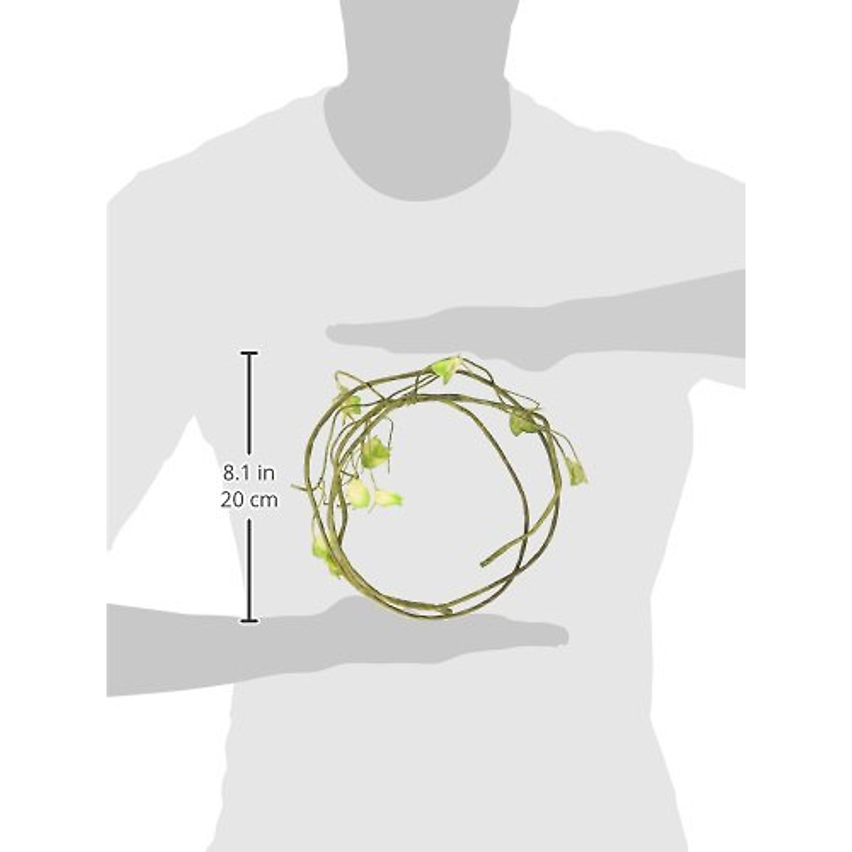 Penn-Plax Reptology Leafy Climber Terrarium Vines for Reptiles – Decorative and Flexible – 5’ Length – 1/4” Diameter – Green