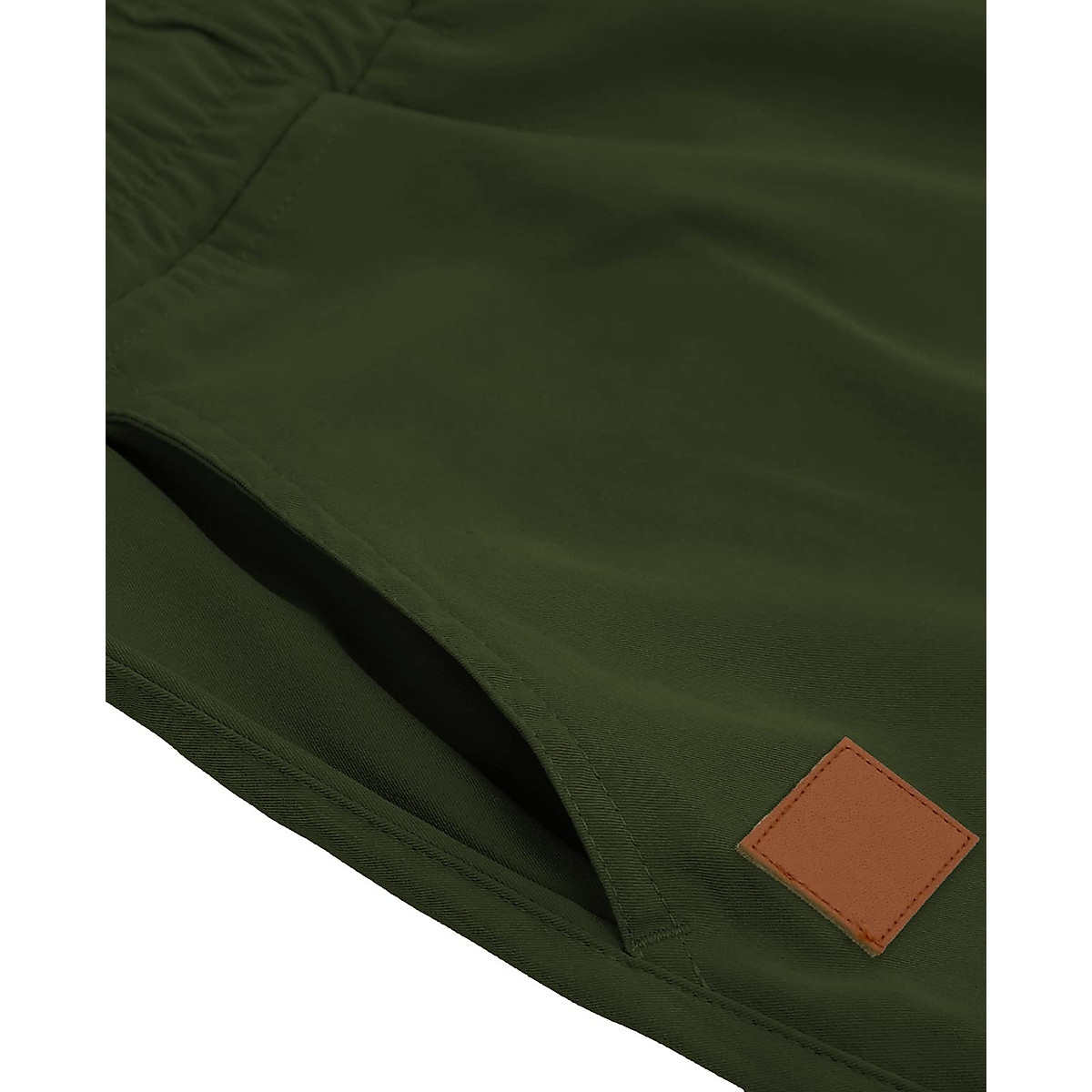 Mens Shorts Casual Classic Fit Athletic Workout Golf Shorts Cotton Cargo Shorts for Men Summer Beach Shorts with 4 Pockets, Army Green-M