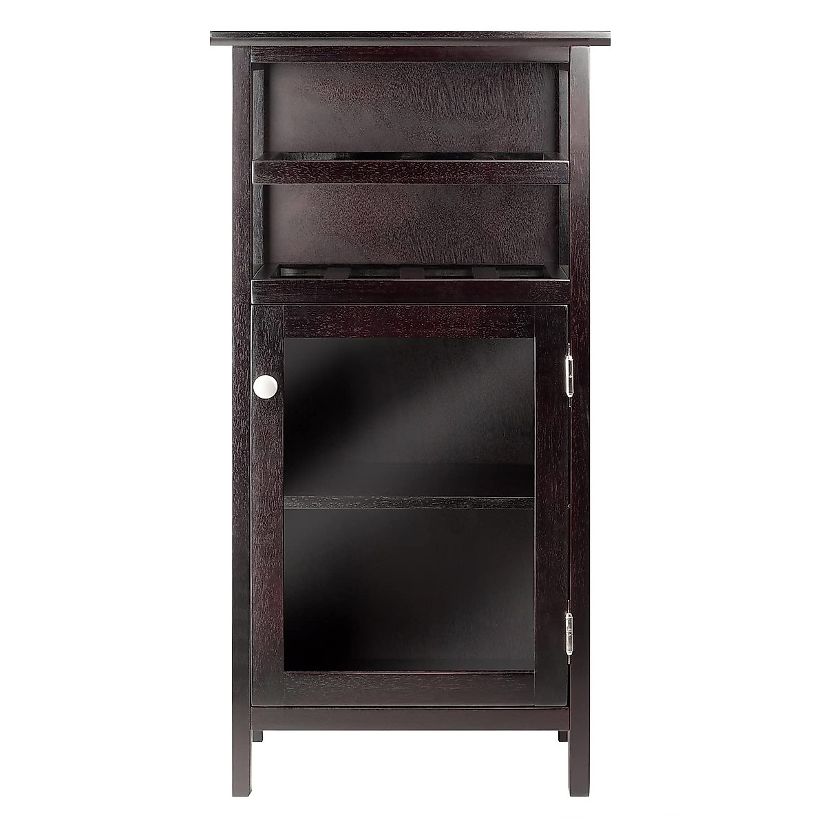 Winsome Alta Wine Cabinet, Dark Wood (92119)