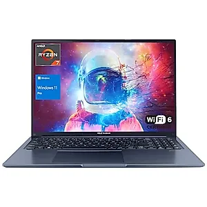 ASUS Business VivoBook 16 Laptop, 16” WUXGA (1920 x 1200) Screen, AMD Ryzen 7 5800HS, 16GB RAM, 2TB SSD, Webcam, HDMI, Wi-Fi 6, Windows 11 Pro, Blue