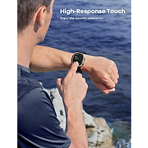 Lamicall [Titanium Alloy Frame Screen Protector for Apple Watch Ultra 49mm, 2 Pack 9H Tempered Glass Film with Easy Alignment Tool Kit, Full Coverage Protective Waterproof Case for iwatch Ultra 2022