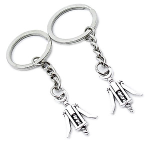 100 Pieces Keychain Keyring Door Car Key Chain Ring Tag Charms Supplies QF1C4Y Wine Bottle Opener