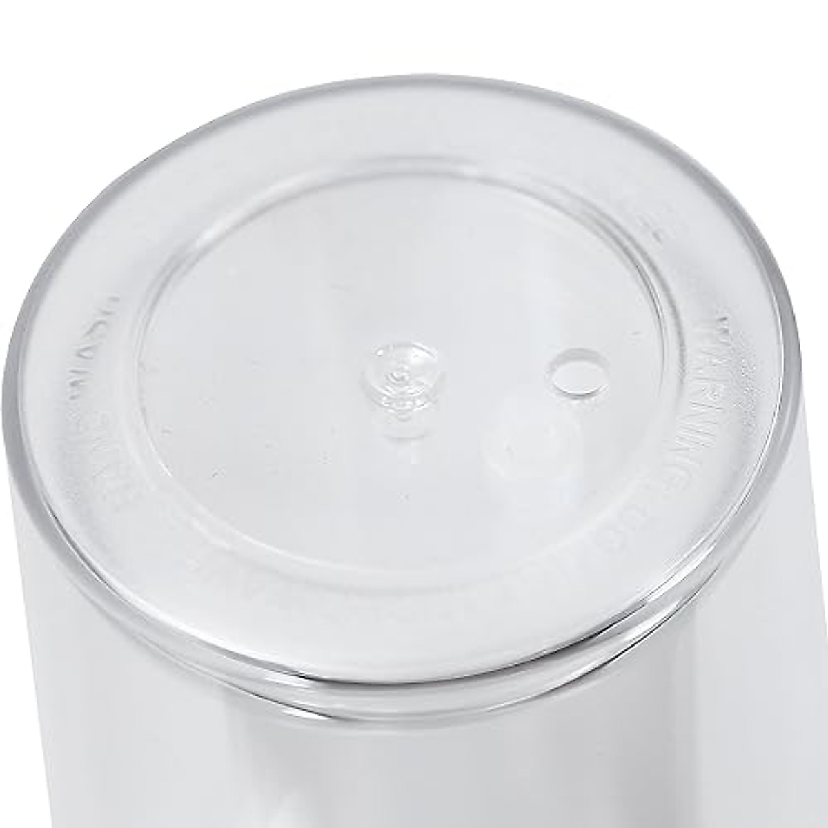 AGH 24oz Acrylic Double Wall Insulated Tumblers(4Pack), Transparent Drilled Plastic Double Wall Tumblers with Straw & Hole Stopper, Acrylic Snow Globe Tumbler