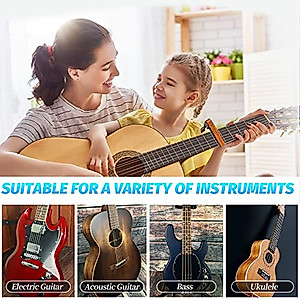 Guitar Tuner and Guitar Capo, Clip-On Tuner with Rosewood Color Capo for Acoustic Electric Guitar Bass Ukulele