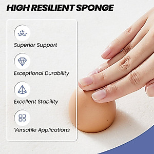 Crestlive Products Outdoor Chair Cushions Set of 2 - Patio Furniture Outdoor Seat Cushions 19 x 19 x 2.5 inch - Water Resistant, Fade Resistant Cushions for Outdoor Furniture - Light Gray