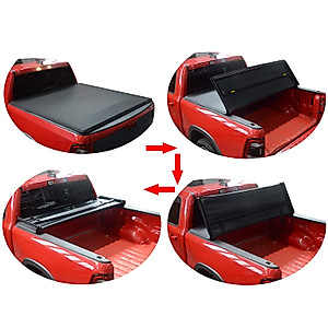 KSCPRO Soft Tri Fold Soft Folding Truck Bed Tonneau Cover Fits for 2019-2023 Ford Ranger 5ft New Body Style