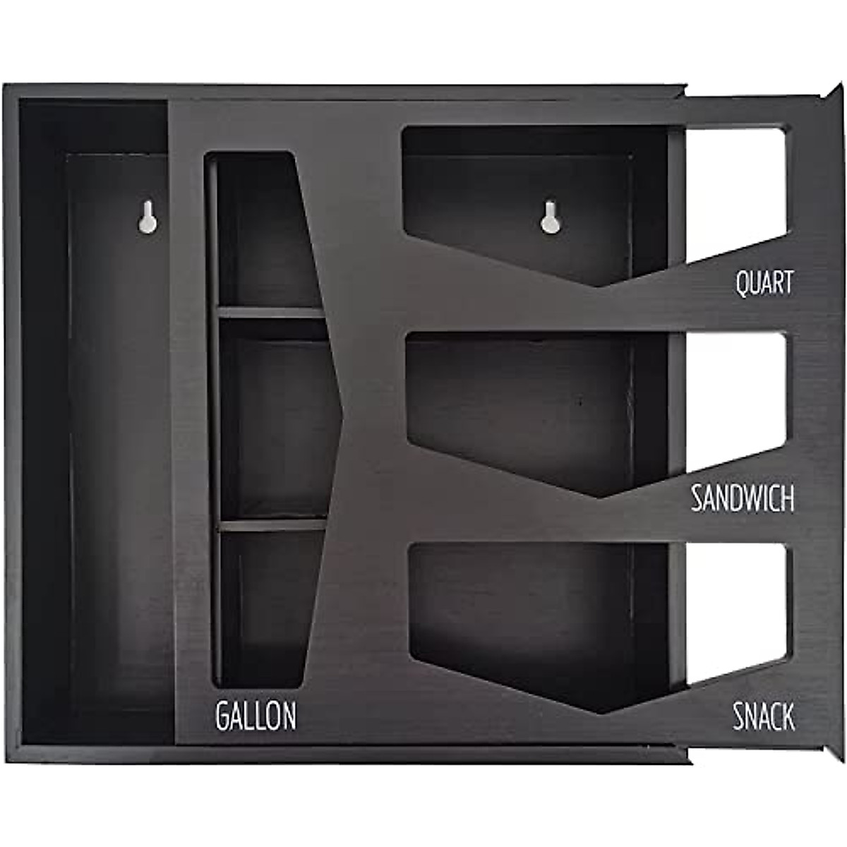 Ziplock Bag Storage Organizer (Black)