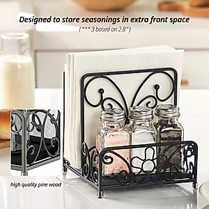 LEVIMETREE Napkin Holder - Napkin Holders for Kitchen Table, Napkin Salt Pepper Holders for Tables, Salt and Pepper Napkin Holder, Napkin Holders for Tables Bulk, Salt and Pepper Caddy, Table Decor