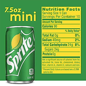Sprite Mini Cans, 7.5 Fluid Ounce (Pack of 30)