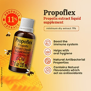 Beelife Propoflex Green Propolis Extract 20ml - 11% Dry Extract - Bee Propolis Tincture, High Artepillin-C Levels – Natural & Kosher Antioxidant-Rich Liquid Supplement for Health, Wellness Brazil 20ml