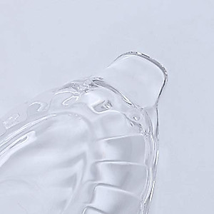 Yardwe Crystal Dessert Bowls Footed Glass Dessert Cup Pudding Cup Yogurt Jars Serving Mixing Bowls Glasswares for Mousse Ice Cream Appetizers Desserts (Banana Boat)