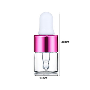 50 Pcs Clear Glass Dropper Bottles,1ml (1/4 Dram) Essential Oil Dropper Bottle Perfume Sample Vials Cosmetic Liquid Containers