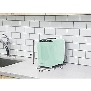 Elite Gourmet EBM8103M Programmable Bread Maker Machine 3 Loaf Sizes, 19 Menu Functions Gluten Free White Wheat Rye French and more, 2 Lbs, Mint