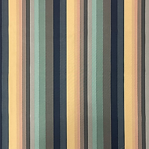 RSH DECOR: Foam Adirondack Chair Cushion | 48” x 20” x 2” | All-Weather Spun Fabric | Water and Fade-Resistant | Outdoor Cushion for Patio Furniture | Braymont Grey Blue Stripe