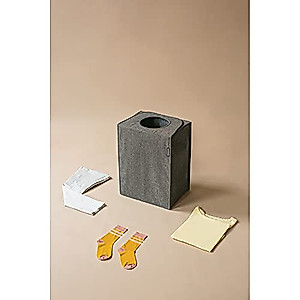 Brabantia - Laundry Bag Rectangular - Space Efficient - Large Volume - Quick-Drop Opening - Laundry Basket - with Hole - Bathroom - Stackable - Pepper Black - 14.5 Gal