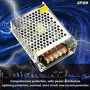 NiuGuy Switching Converter,110V/240V AC to DC 12V 5amp 60W Power Supply, Universal Regulated Transformer Adapter Driver for LED Strip Lights, CCTV, Radio, Security System, Computer Project