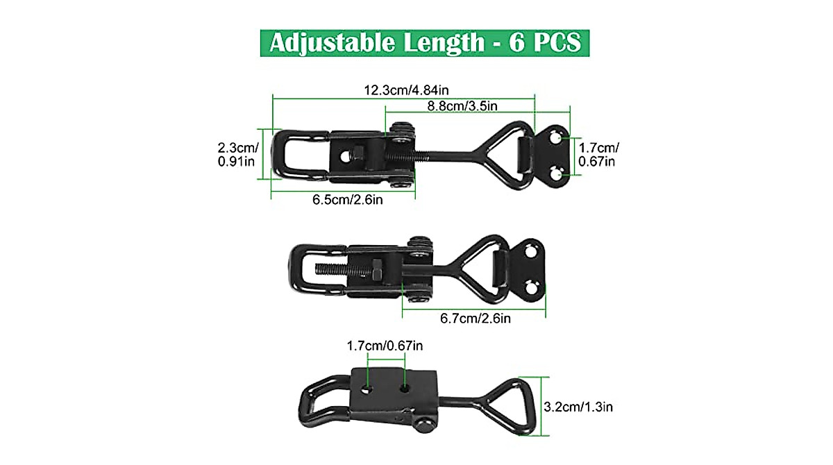 6-Pack Adjustable Latch Clamps - 550 lbs Capacity