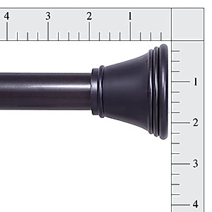 Interior Living 42-72 in. Adjustable Decorative Standard Shower Rod, Black