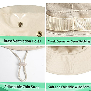 Rosoz Sun Hats for Men Women Boonie Hat UPF 50+ Bucket Hat Wide Brim UV Protection Fishing Hiking Safari Outdoor Hats