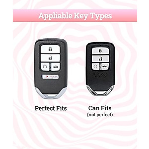 Zlirfy Key Fob Cover,Car Key Case Shell,Car Accessories Key Shells,Soft TPU Key Case Protection,Key Shell Case with Keychain for Women,Full Protection Car Key Cover (for Honda a)